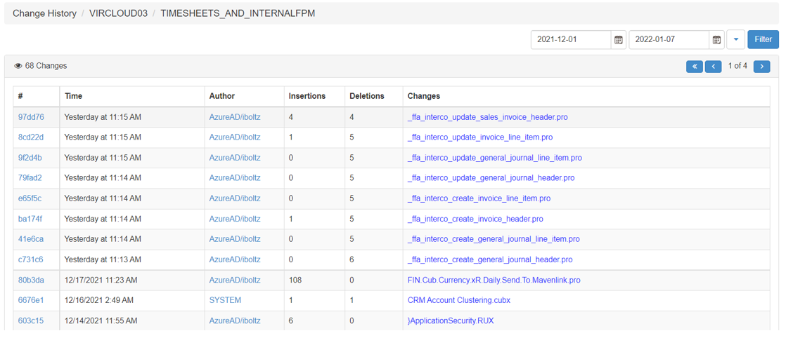 Pulse Change Tracking