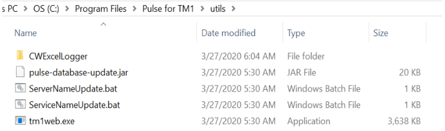 Enable TM1 Web Logging to Pulse v6.x