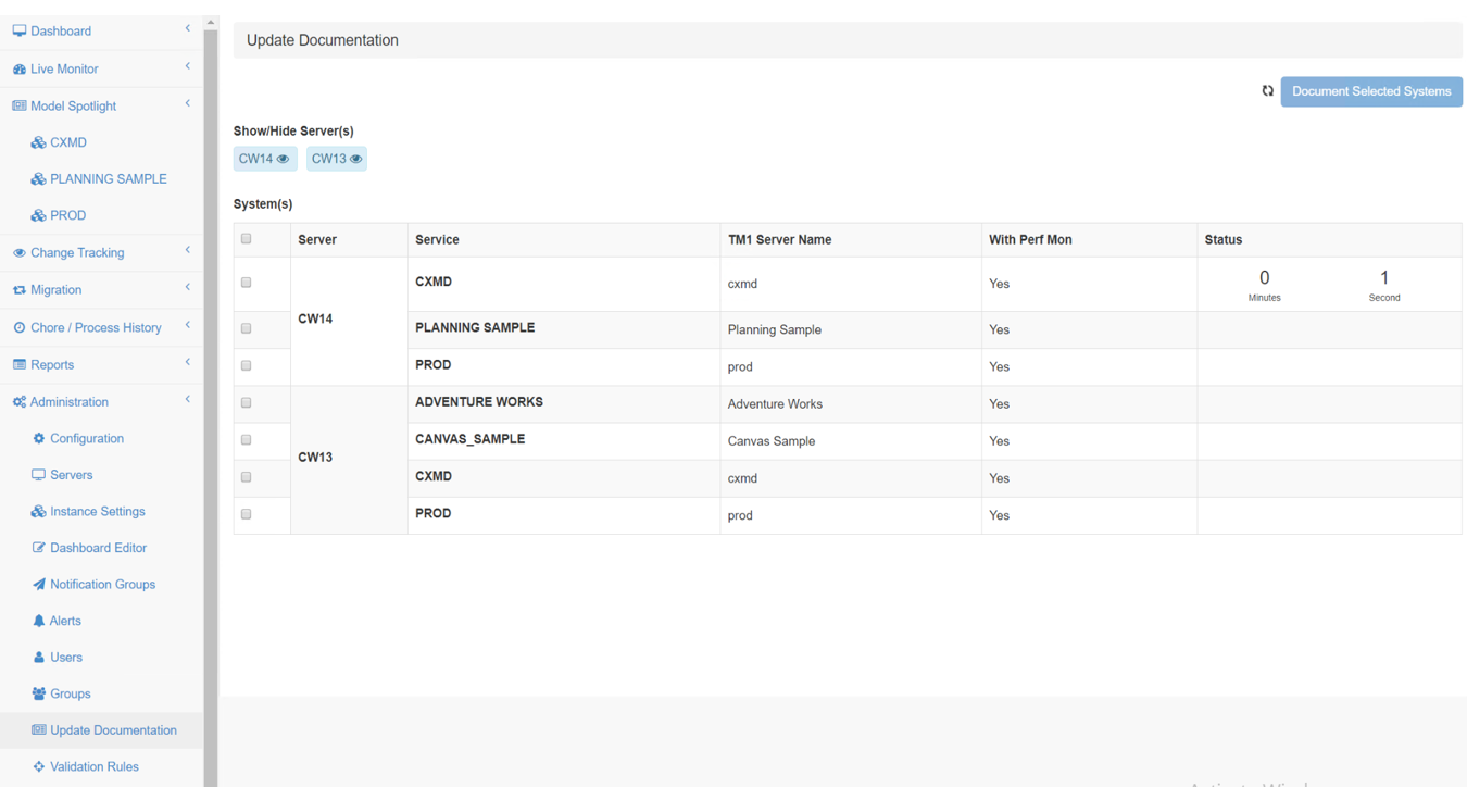 Connecting a TM1 instance Connecting a TM1 instance