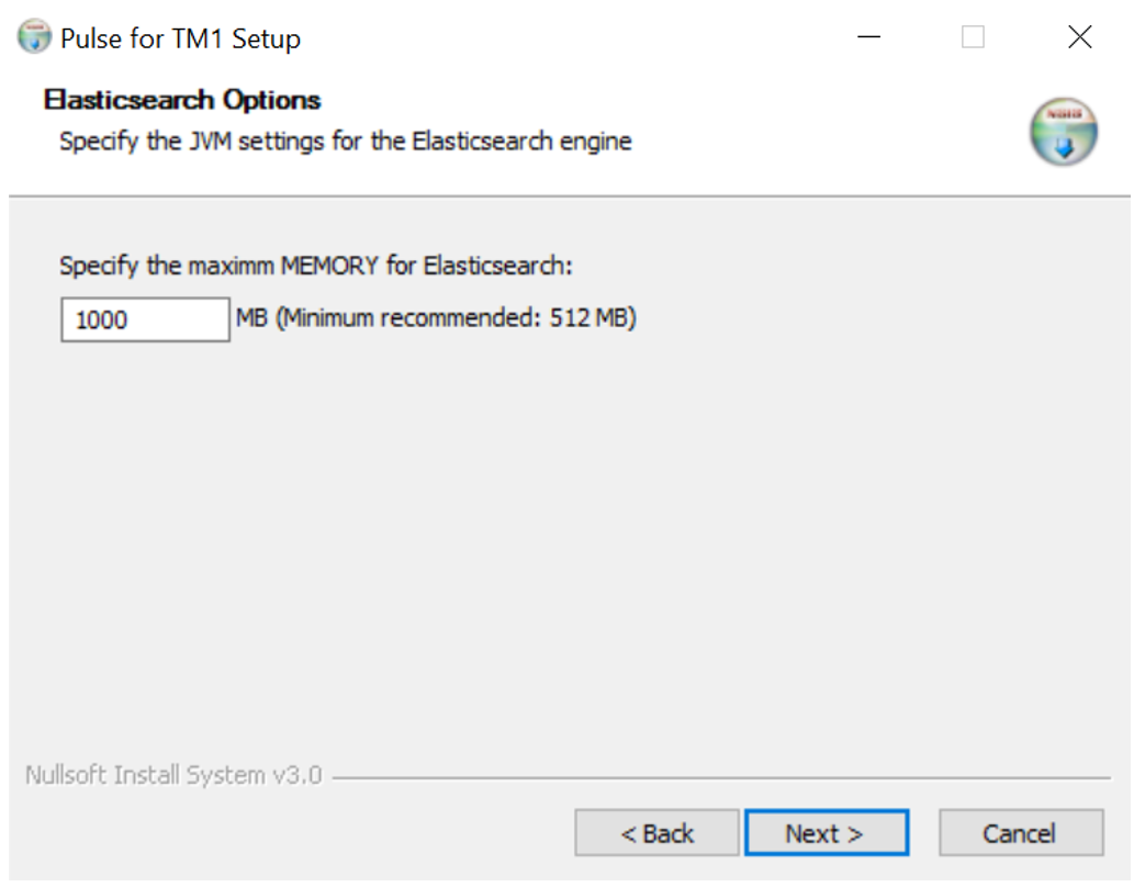 Updating the Pulse Elasticsearch JVM maximum memory