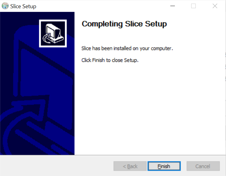 Installing Slice with the installer