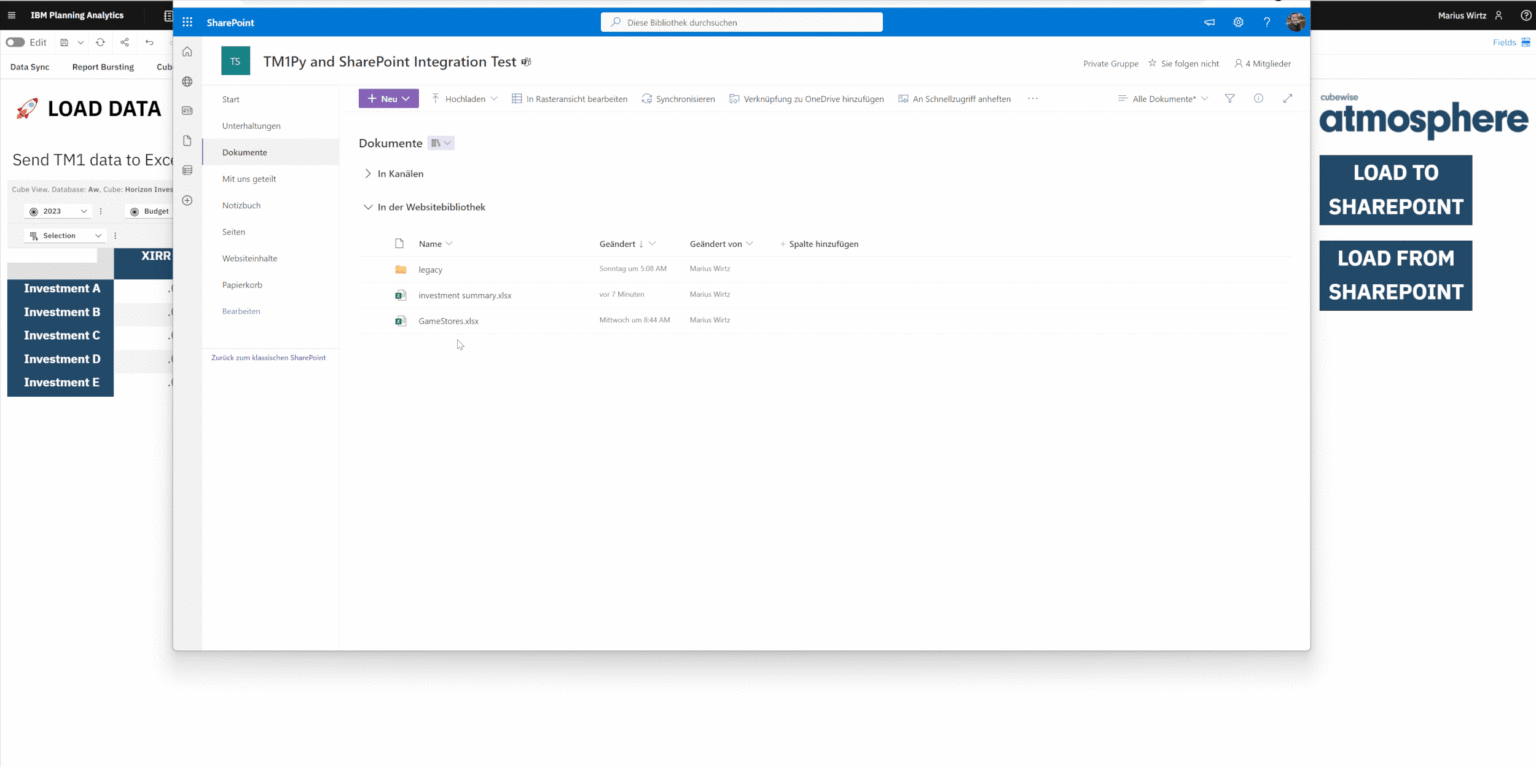Connecting Planning Analytics TM1 with SharePoint through Atmosphere Connecting Planning Analytics TM1 with SharePoint through Atmosphere